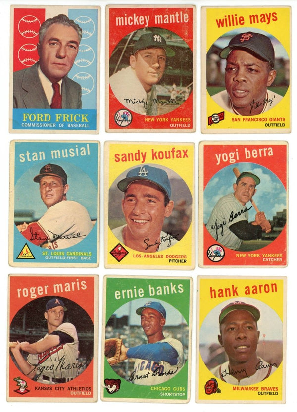 1959 TOPPS BASEBALL COMPLETE SET BREAK - 7 CARDS PER BOX! INCLUDES A H ...