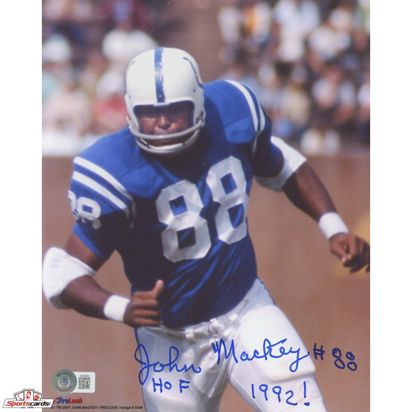 John Mackey Signed Auto 8x10 Photo Beckett BAS Colts - Sportscards.com