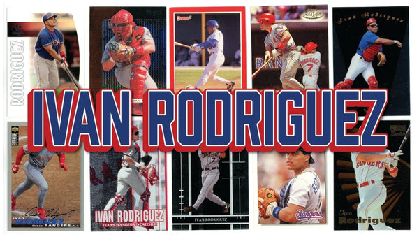 Ivan Rodriguez (10/25) Different Card Player Pack – In Semi Rigid Hold ...