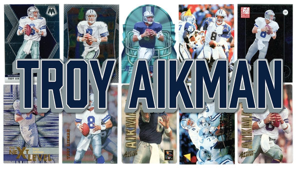 Troy Aikman (10) Different Card Player Pack – In Semi Rigid Holders ...