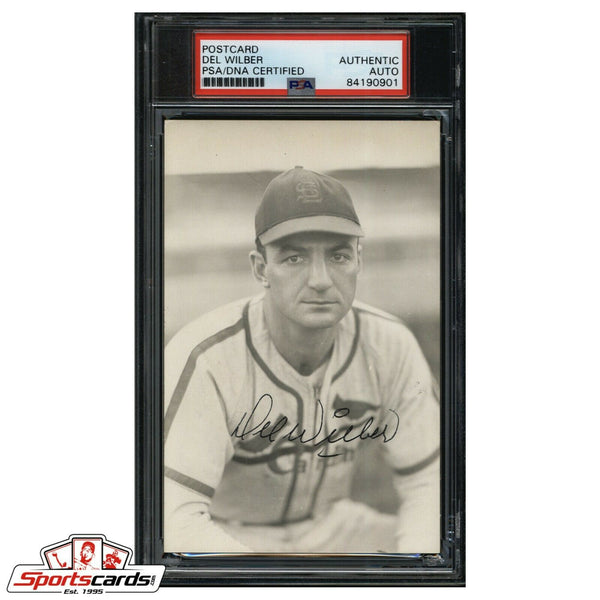 Del Wilber Signed Photo Postcard PSA/DNA St. Louis Cardinals Auto ...