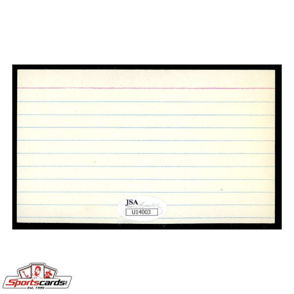 Dan Fortmann Signed Auto 3x5 Index Card JSA - Chicago Bears HOF Legend ...