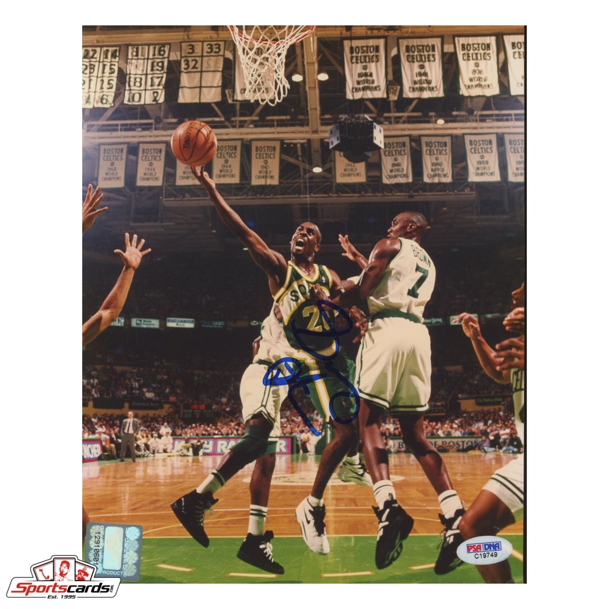 Gary Payton Signed 8x10 Photograph - PSA COA - Sportscards.com